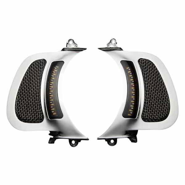 カスタムダイナミクス CD-RG-V-AW2-C  ドラッグスペシャリティーズ 2040-2814 20402814 Genesis? 4 Dynamic LED Road Glide? Vent Inserts LED Vent Inse...