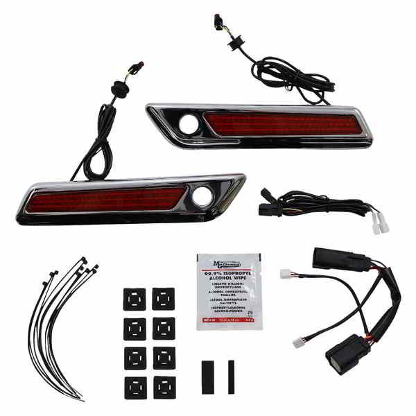 カスタムダイナミクス CD-SBL-BCM-RC  ドラッグスペシャリティーズ 2040-2864 20402864 Saddlebag LED Latch Light Latch Light - Saddlebag - Red - Chr...