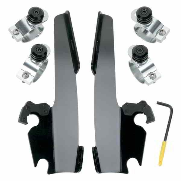 メンフィスシェード MEB8967  ドラッグスペシャリティーズ 2320-0077 23200077 Fats/Slim Windshield Trigger-Lock Complete Mount Kit Fats/Slim Trigg...