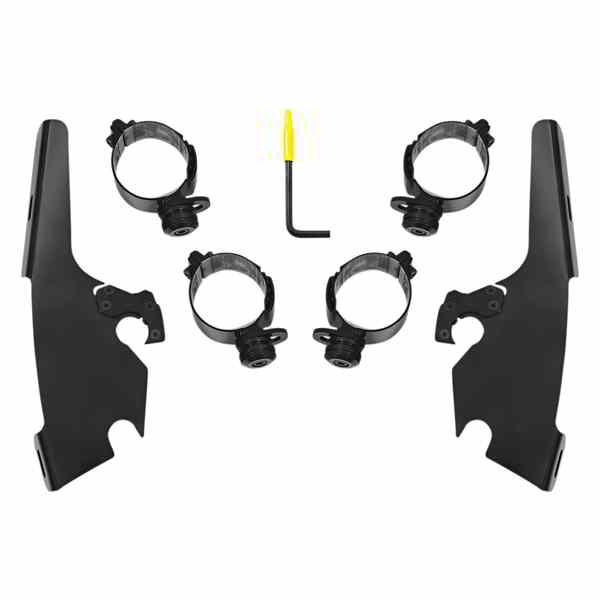 メンフィスシェード MEB2046  ドラッグスペシャリティーズ 2320-0230 23200230 Fats/Slim Windshield Trigger-Lock Complete Mount Kit Fats/Slim Mount...
