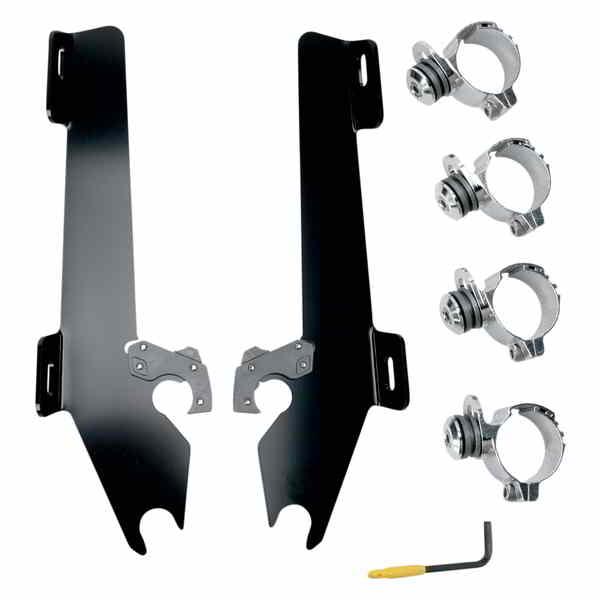 メンフィスシェード MEK1946  ドラッグスペシャリティーズ 2321-0180 23210180 Fats/Slim Windshield Trigger-Lock Complete Mount Kit Batwing Trigger...