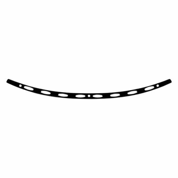 メンフィスシェード MEB0946  ドラッグスペシャリティーズ 2350-0366 23500366 Stainless Steel Windshield Trim Windshield Trim - Black - Oval - FLH...
