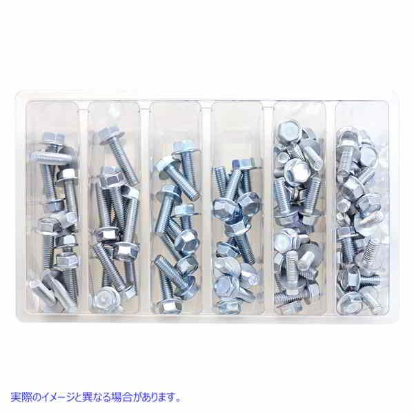 ボルト SV-M6HEX10  ドラッグスペシャリティーズ 2402-0232 24020232 Flange Bolt Assortment Flange Bolt Assortment  BOLT
