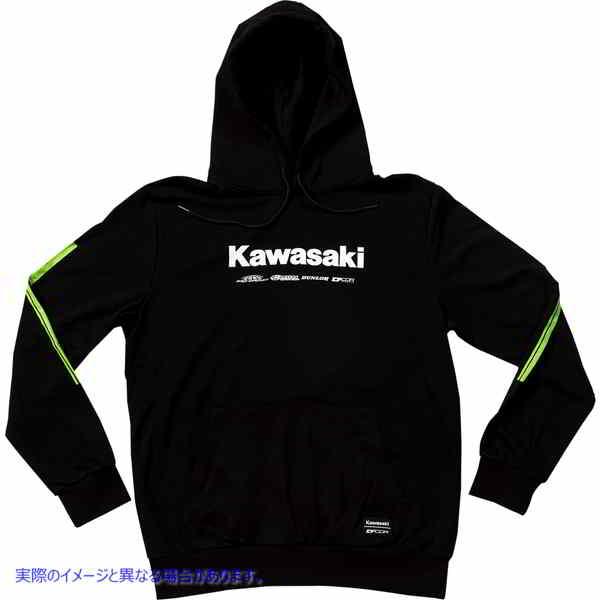 ディーコア・ビジュアルズ 85-206-2  ドラッグスペシャリティーズ 3050-6166 30506166 Kawasaki Race Sweatshirt Kawasaki Race Sweatshirt - Black - Medi...