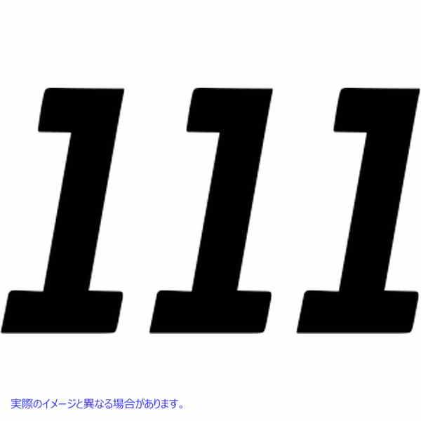ディーコア・ビジュアルズ 45-35-1  ドラッグスペシャリティーズ 4310-0932 43100932 Plate Number Race Number Plate - #1 - Black - 6"  D'COR VISUALS