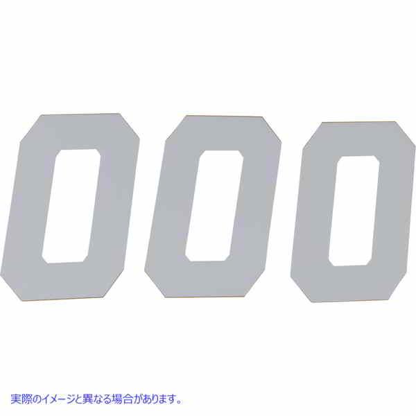 ディーコア・ビジュアルズ 45-36-0  ドラッグスペシャリティーズ 4310-0951 43100951 Plate Number Race Number Plate - #0 - White - 6"  D'COR VISUALS