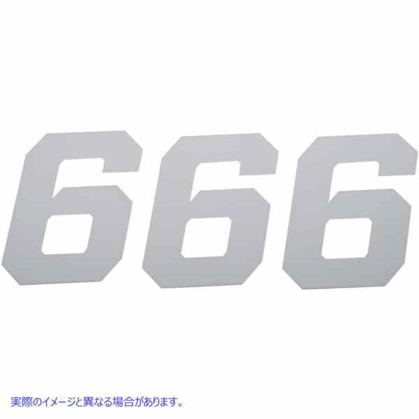 ディーコア・ビジュアルズ 45-36-6  ドラッグスペシャリティーズ 4310-0957 43100957 Plate Number Race Number Plate - #6 - White - 6"  D'COR VISUALS