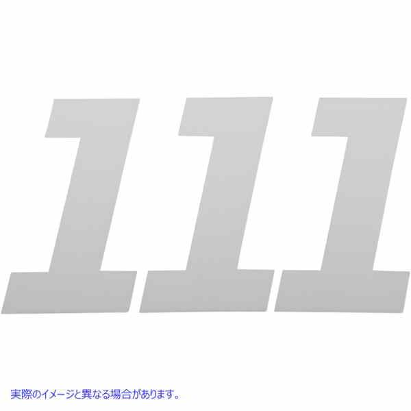 ディーコア・ビジュアルズ 45-34-1  ドラッグスペシャリティーズ 4310-0962 43100962 Plate Number Race Number Plate - #1 - White - 4"  D'COR VISUALS