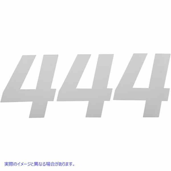 ディーコア・ビジュアルズ 45-34-4  ドラッグスペシャリティーズ 4310-0965 43100965 Plate Number Race Number Plate - #4 - White - 4"  D'COR VISUALS