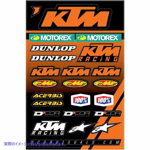 ディーコア・ビジュアルズ 40-30-102  ドラッグスペシャリティーズ 4320-2228 43202228 Decal Sheet Decal Sheet - KTM Racing  D'COR VISUALS
