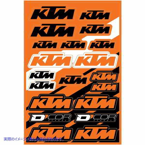 ディーコア・ビジュアルズ 40-30-101  ドラッグスペシャリティーズ 4320-2237 43202237 Decal Sheet Decal Sheet - KTM Cor2  D'COR VISUALS