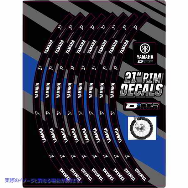 ディーコア・ビジュアルズ 40-80-208 43202364 4320-2364 リムデカール - ヤマハロゴ - 21インチフロント  Rim Decal Rim Decal - Yamaha Logo - 21" Front