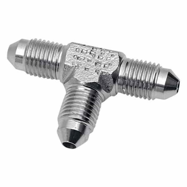 ドラッグスペシャリティーズ DS098298  ドラッグスペシャリティーズ DS098298 DS098298 Chrome Steel Brake Line Fitting #3 Male Fitting - Tee Adapter  D...