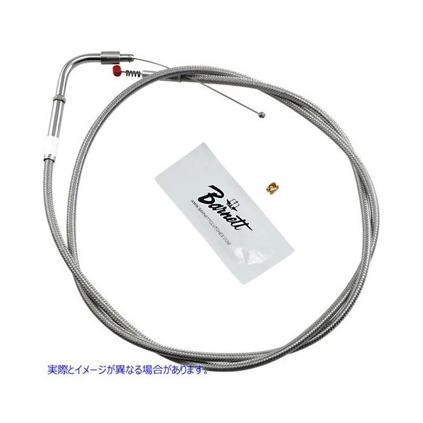 バーネット 102304001606  ドラッグスペシャリティーズ DS-223574 DS223574 STAINLESS STEEL THROTTLE AND IDLE CABLES SS IDLE CABLE+6"02-07FLHR ...