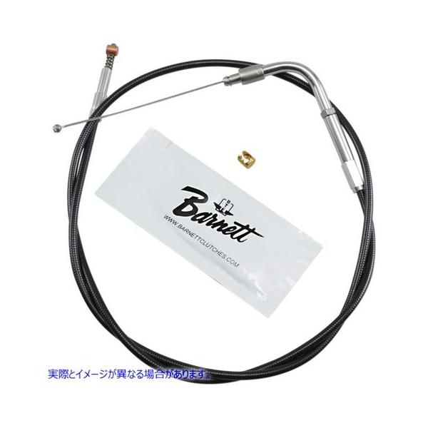 バーネット 101304001203  ドラッグスペシャリティーズ DS-223594 DS223594 BLACK VINYL THROTTLE AND IDLE CABLES IDLE CABLE+3"01-10 FXST/I  BAR...