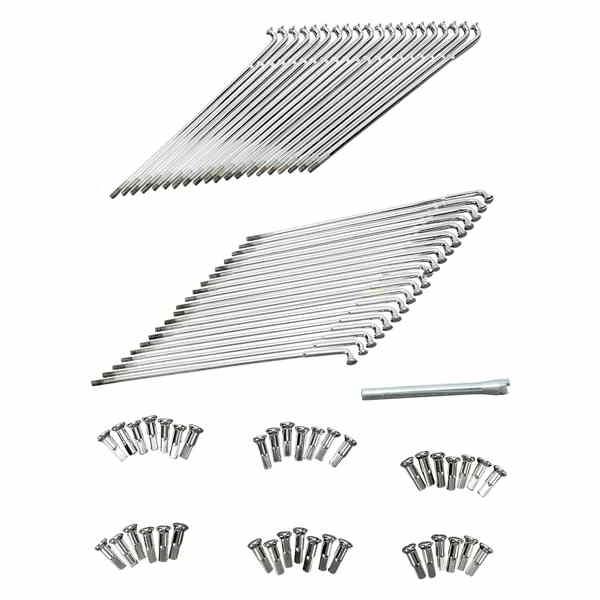 ドラッグスペシャリティーズ DS-380120  ドラッグスペシャリティーズ DS-380120 DS380120 Chrome and Stainless Steel Spoke Set Spoke Set - Drop Center -...