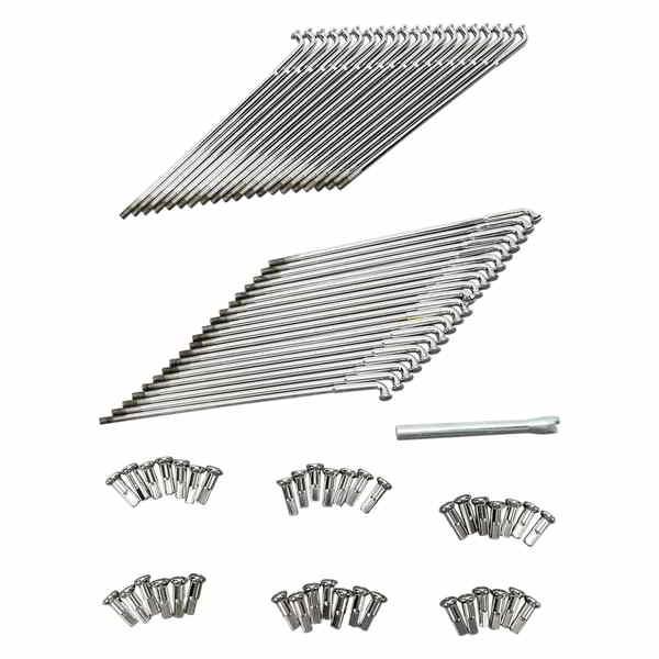 ドラッグスペシャリティーズ DS-380132  ドラッグスペシャリティーズ DS-380132 DS380132 Chrome and Stainless Steel Spoke Set Spoke Set - Drop Center F...