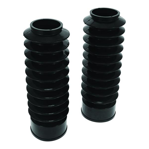 Bikers Choice BKC Fork Accessories D Bikers Choice 49MM Black Long Fork Boots Extended 8.75in / Collapsed 3.5in (Pair) 6...