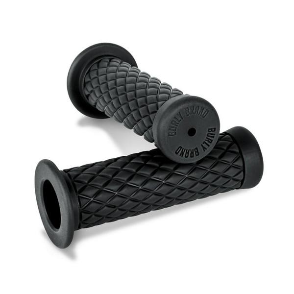 Burly Brand BUR Grips Burly Brand Rubber Diamondback Grips 7/8in - Black B16-1004 750-05882
