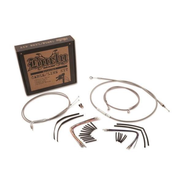 Burly Brand BUR Cable Kits Burly Brand SS Control Kt 14in Gorilla Bar B30-1050 750-05105