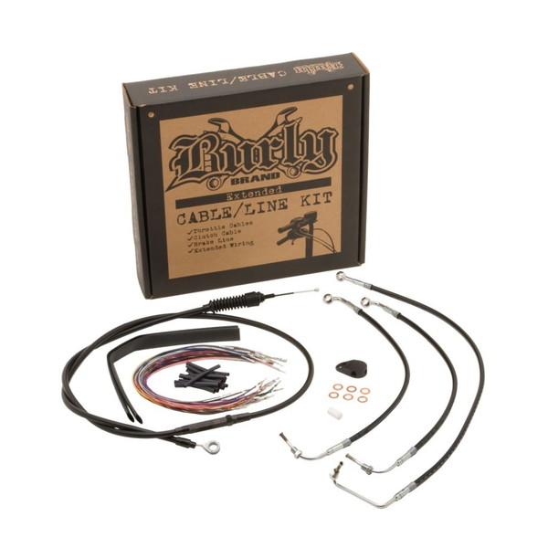 Burly Brand BUR Cable Kits Burly Brand Black Control Kt 15in Bag / 16in Louie B Bar B30-1235 750-05205