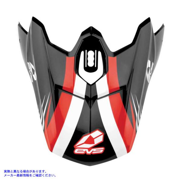 EVS EVS T5 Helmet Visors EVS T3 Works Visor - Black/White/Red H16T3W-VSBKWR 727825