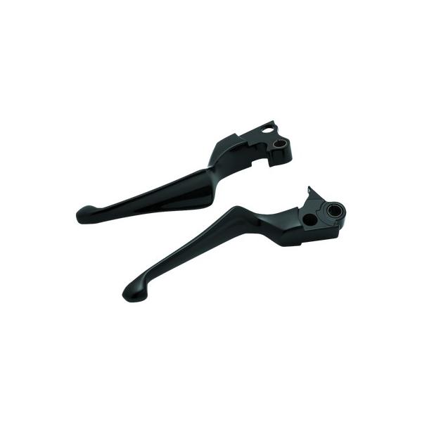 Kuryakyn KUR Levers D Kuryakyn Boss Blades Lever Set 96-Up Cable Gloss Black 1847 488886