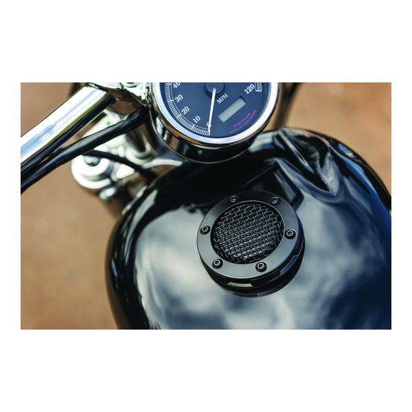 Kuryakyn KUR Fuel Doors &amp; Caps C Kuryakyn Mesh Gas Cap Vented Black 6549 488219