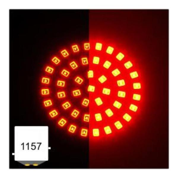 Letric Lighting LET Bullet Turn Signal Inserts Letric Lighting Bullet Styl Insrt 1157 H/L Red LLC-B7R LE0003