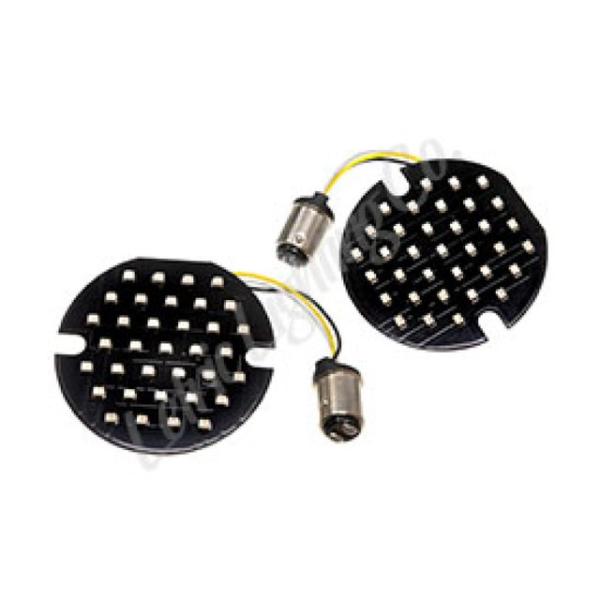 Letric Lighting LET Flat Lens Turn Signal Inserts Letric Lighting Flat Styl Insrt 1157 Frnt Amb LLC-FL7A LE0145