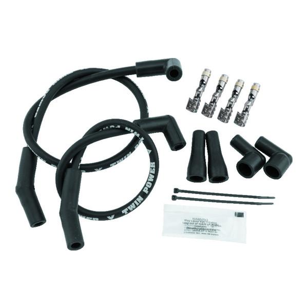 TwinPower TWP Ignition Wire Sets Twin Power Universal Custom Fit Black Ignition Wire Set 110116 110116