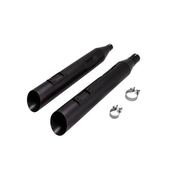 Vance and Hines VAH Backslash Slip-Ons Vance &amp; Hines HD 17-25 Touring Blackslash 450 S/OS Black Slip-On Exhaust 4676...