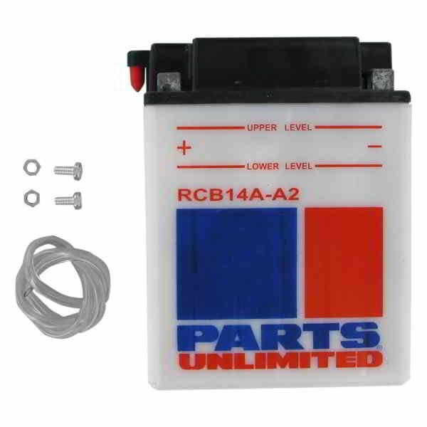 パーツアンリミテッド RCB14A-A2  ドラッグスペシャリティーズ RCB14A-A2 RCB14AA2 Heavy-Duty Battery Battery - YB14A-A2  PARTS UNLIMITED