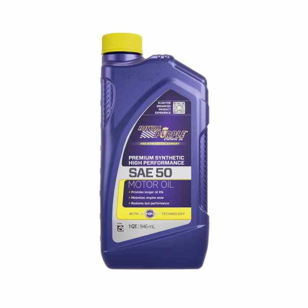 ロイヤルパープル SAE 50 ハイパフォーマンスシンセティック エンジンオイル 946ml 高性能合成 シングルグレード 1QT Royal Purple SAE 50 High Performance Synthetic Motor O...