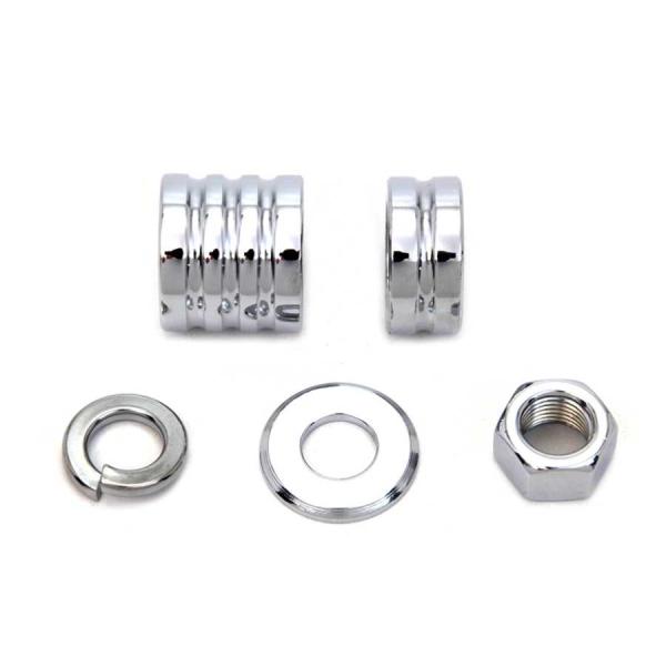 V-TWIN 品番 2029-5 Front Axle Spacer Kit Groove Style Chrome Colony 43617-00 43683-00  Vツイン お取寄せ品