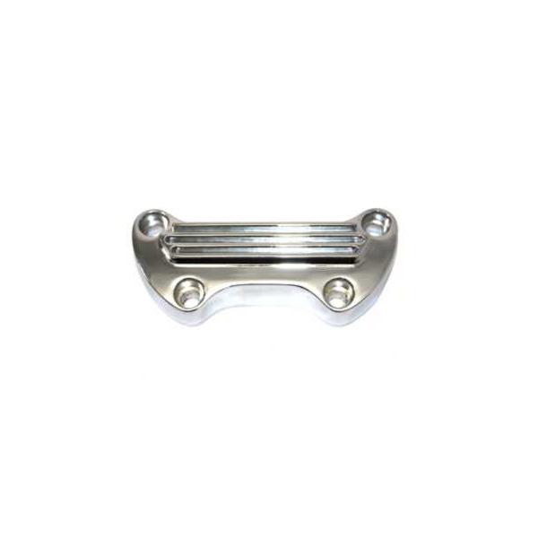 V-TWIN 品番 25-2109 Finned Riser Top Clamp Chrome MCM 56115-79   Vツイン お取寄せ品