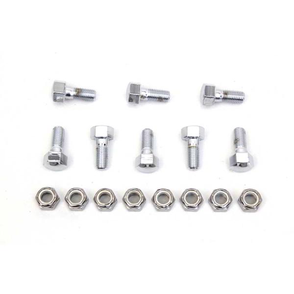 V-TWIN 品番 2800-16 Rear Brake Drum Bolt and Nut Kit Chrome Colony 3970B   Vツイン お取寄せ品