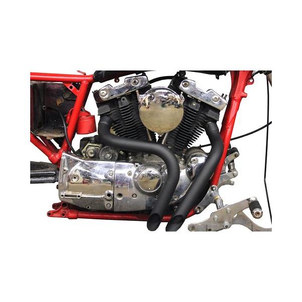 V-TWIN 品番 30-0728 Ironhead LAF Exhaust Header Set Black V-Twin    Vツイン お取寄せ品