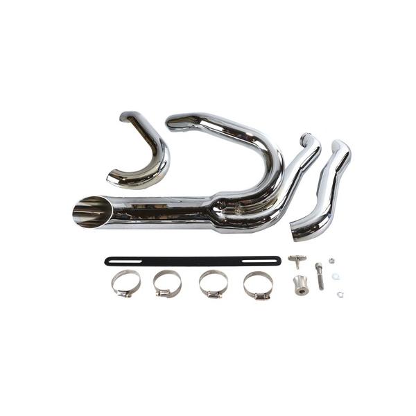 V-TWIN 品番 30-0835 Chrome Wyatt Gatling 2 into 1 Exhaust Pipe Header Kit Wyatt Gatling    Vツイン お取寄せ品