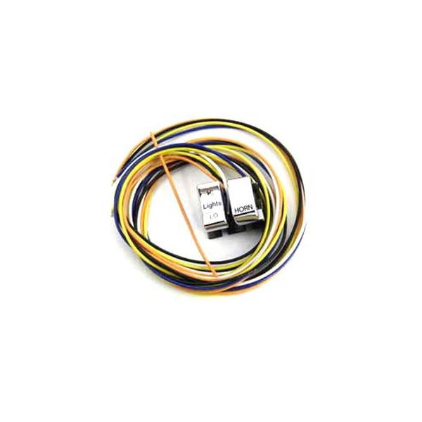 V-TWIN 品番 32-9069 Chrome Handlebar Dimmer Switch and Horn With Wire Volt Tech    Vツイン お取寄せ品