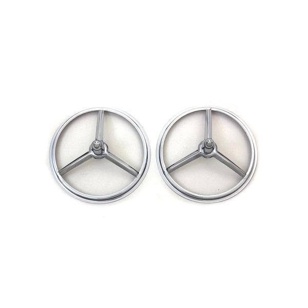 V-TWIN 品番 33-0172 4-1/2 inch Chrome Bullet Style Spotlamp Trim Wyatt Gatling    Vツイン お取寄せ品