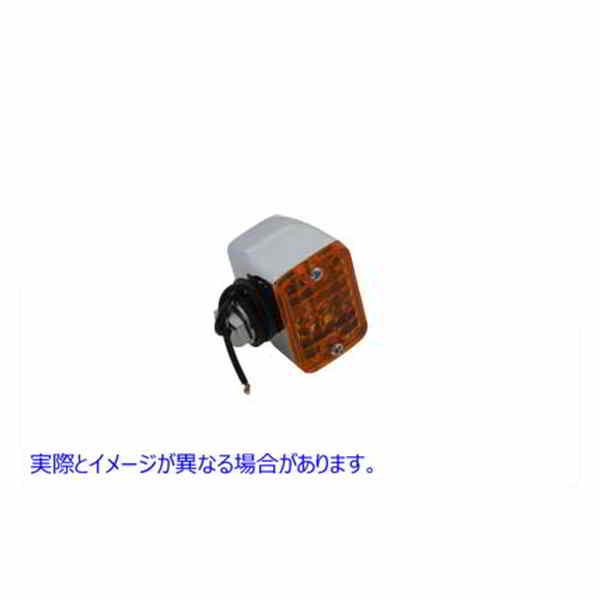 V-TWIN 品番 33-0420 Chrome Mini Tour Marker Lamp Amber Lens Wyatt Gatling    Vツイン お取寄せ品
