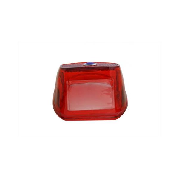 V-TWIN 品番 33-0507 Tail Lamp Lens Red with Blue Dot Wyatt Gatling 68027-72   Vツイン お取寄せ品