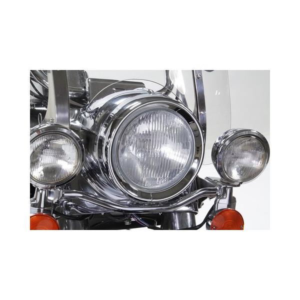 V-TWIN 品番 33-0547 7 inch Headlamp Chrome Frenched Trim Ring Wyatt Gatling 69627-99   Vツイン お取寄せ品