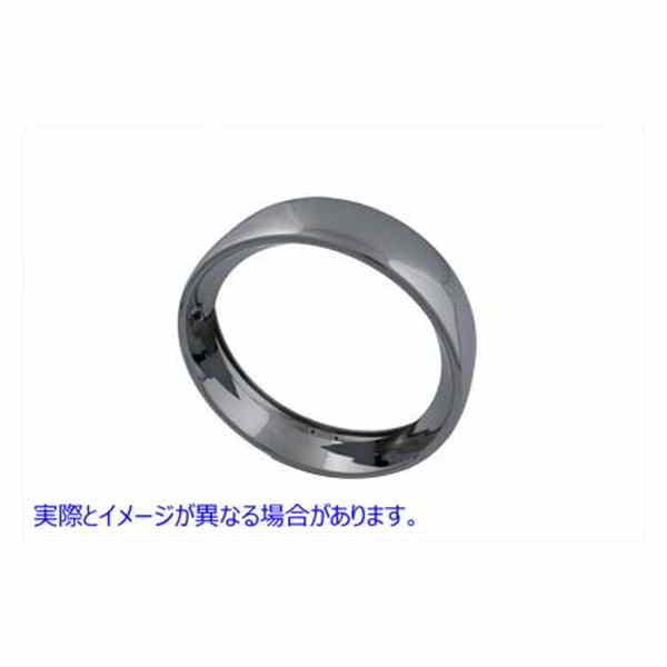 V-TWIN 品番 33-0548 7 inch Headlamp Chrome Frenched Trim Ring Wyatt Gatling 69626-99   Vツイン お取寄せ品