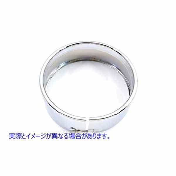 V-TWIN 品番 33-0607 5-3/4 inch Outer Headlamp Chrome Frenched Trim Ring Wyatt Gatling 69625-99   Vツイン お取寄せ品