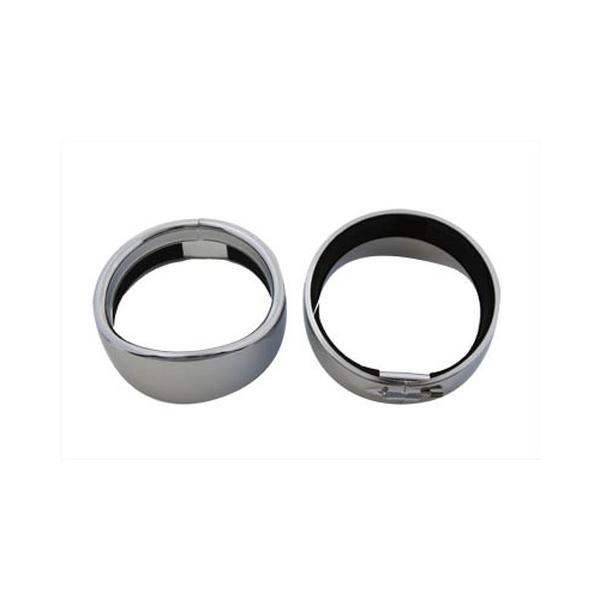 V-TWIN 品番 33-0811 Spotlamp Frenched Trim Ring with Visor Wyatt Gatling 69732-05   Vツイン お取寄せ品