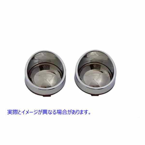 V-TWIN 品番 33-1276 Bezel Turn Signal Bezel Red Mirrored Chrome Wyatt Gatling    Vツイン お取寄せ品