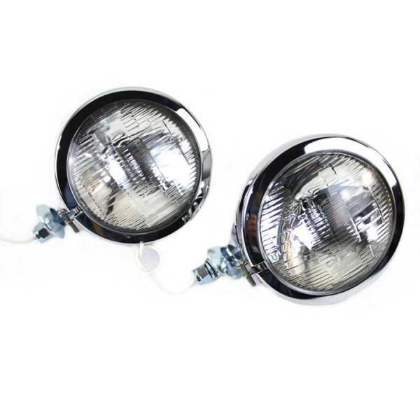 V-TWIN 品番 33-1679 4-1/2 inch Fluted Spotlamp Set with 12 Volt Bulb Wyatt Gatling    Vツイン お取寄せ品