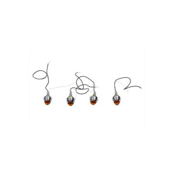 V-TWIN 品番 33-2062 Bullet Style Krommet Marker Lamp Stud Amber Wyatt Gatling    Vツイン お取寄せ品